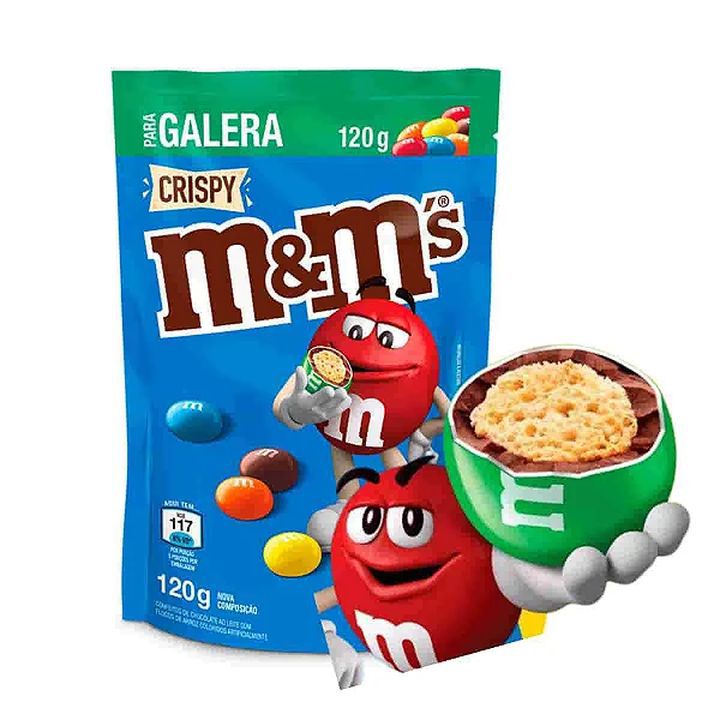 Chocolate M&MS Crispy - Pacote 120G - Loja de festa Cabral e Sousa