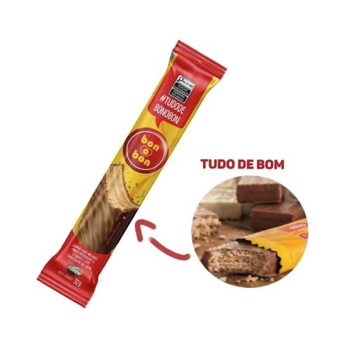 Chocolate Snack Wafer Bonobon Arcor 30G - Loja de festa Cabral e Sousa