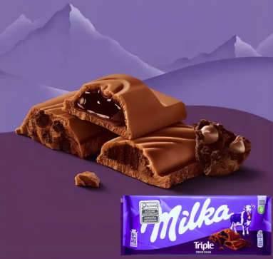 Chocolate Milka Triple Caramel 90g - Loja de festa Cabral e Sousa