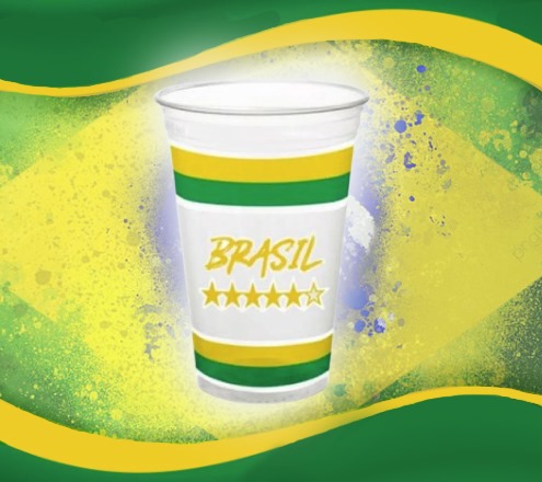 Copo Descartável Coposcchio Tema Copa 330ML - Pacote com 30 UN - Loja ...