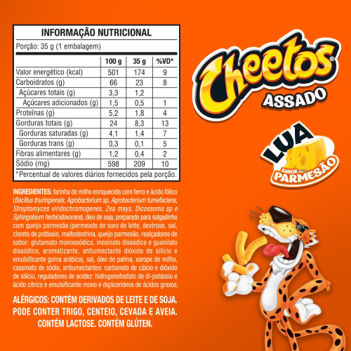 Salgadinho Cheetos Lua Sabor Parmesão - Pacote 35G - Loja de festa ...