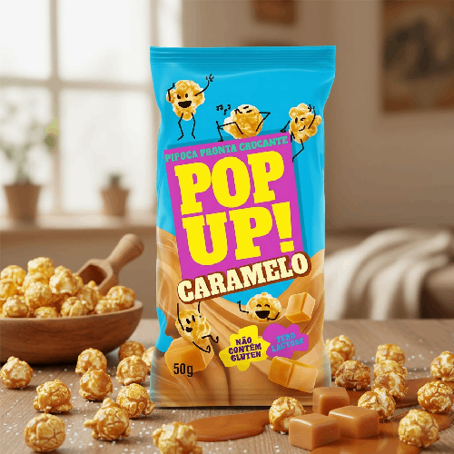 Pipoca Especial Pop Up Sabor Caramelo - Pacote com 50G - Loja de festa ...