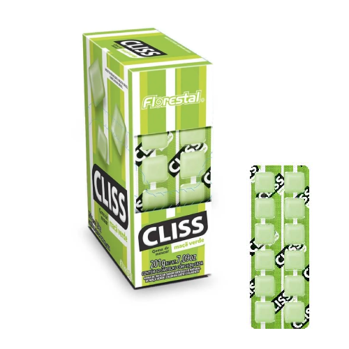 Chiclete Cliss Sabor Maçã Verde - Display com 12UN - Loja de festa ...