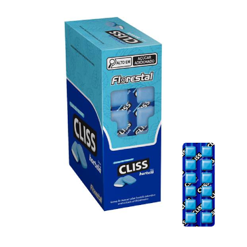Chiclete Cliss Sabor Hortelã - Display com 12UN - Loja de festa Cabral ...