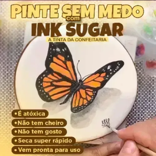 Tinta Alimentícia Ink Sugar Roxo Açaí 15ML - Loja de festa Cabral e Sousa