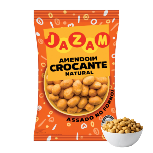 Amendoim Jazam Crocante - Pacote com 500G - Loja de festa Cabral e Sousa