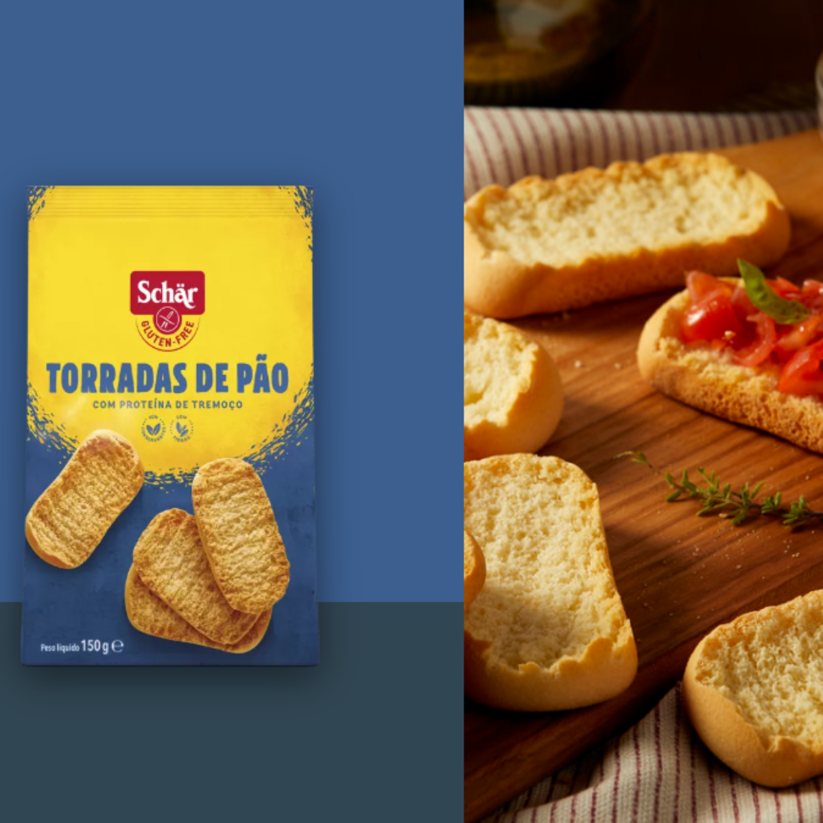 Torrada de Pão Crostini Sem Glúten Vegano Schar 150gr - Pandix ...