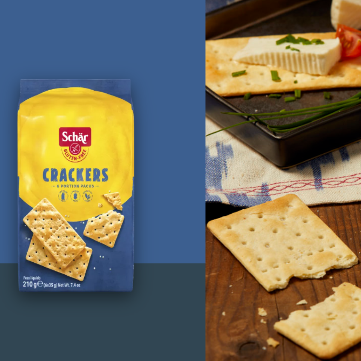 Biscoito Cracker sem Glúten Zero Lactose Pacote 210g - Schar - Pandix ...