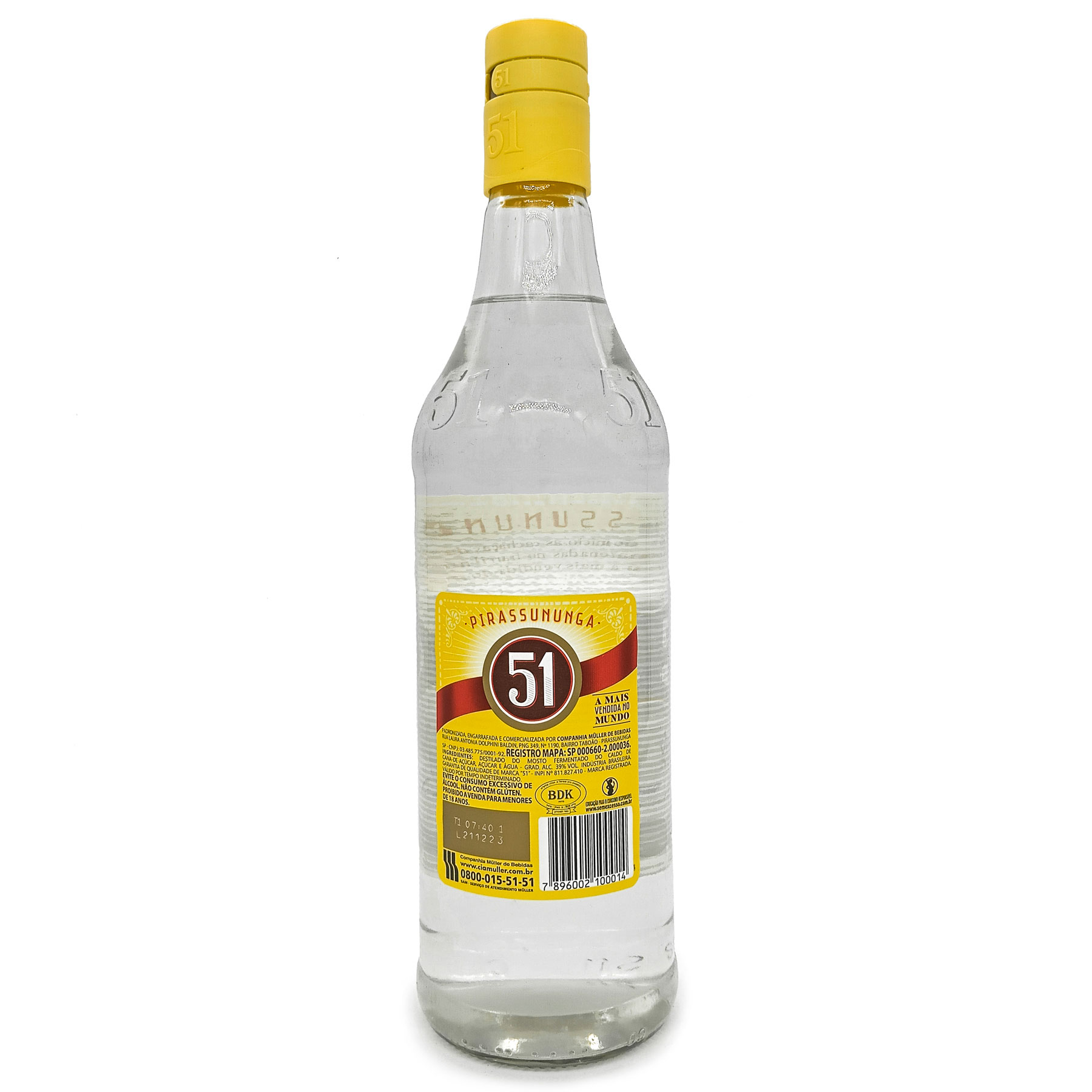 Pinga Cachaça Aguardente De Cana 965ML 51 Pirassununga - Império de ...