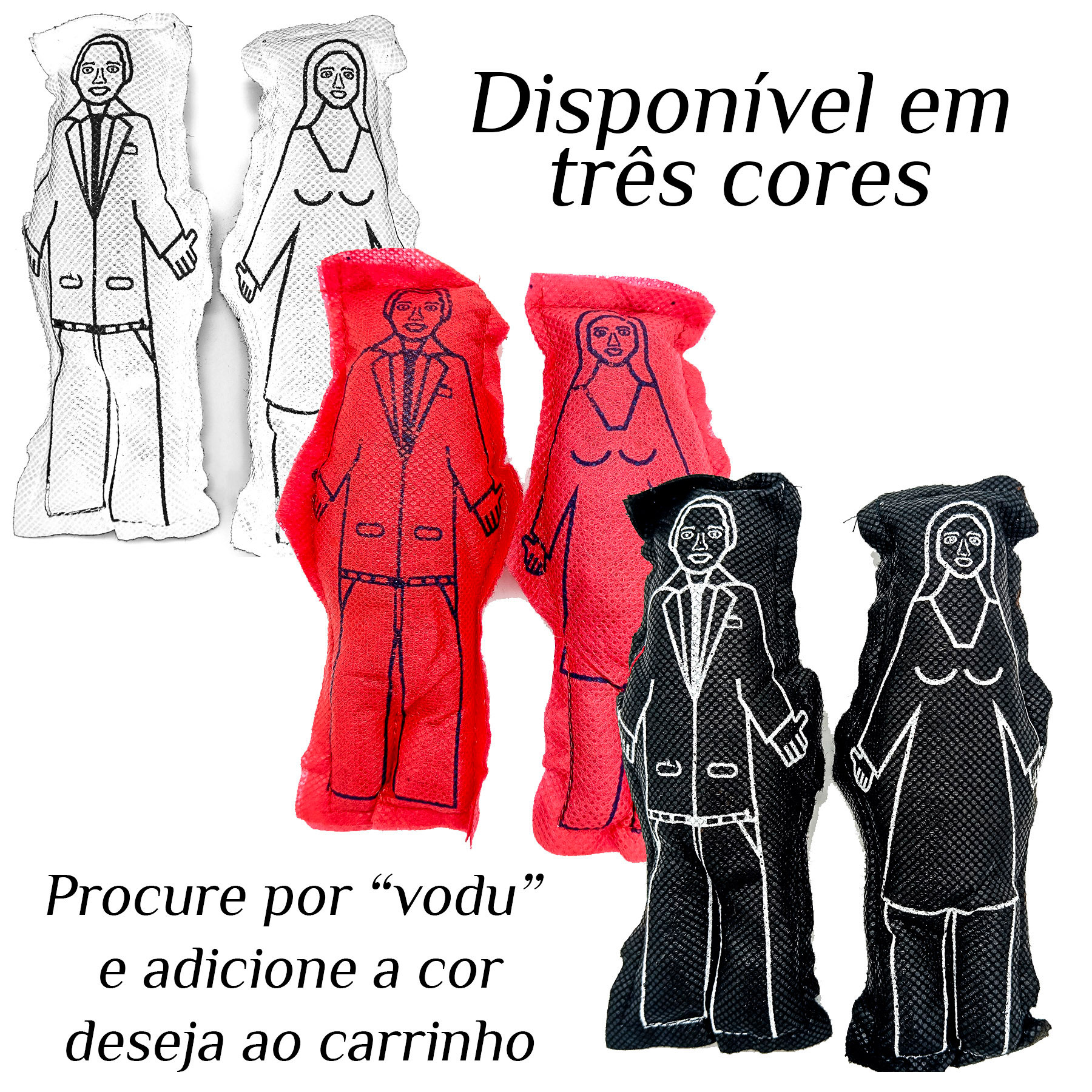 Bonecos De Vodu Branco Casal Vudu Homem E Mulher Para Magia - Império ...