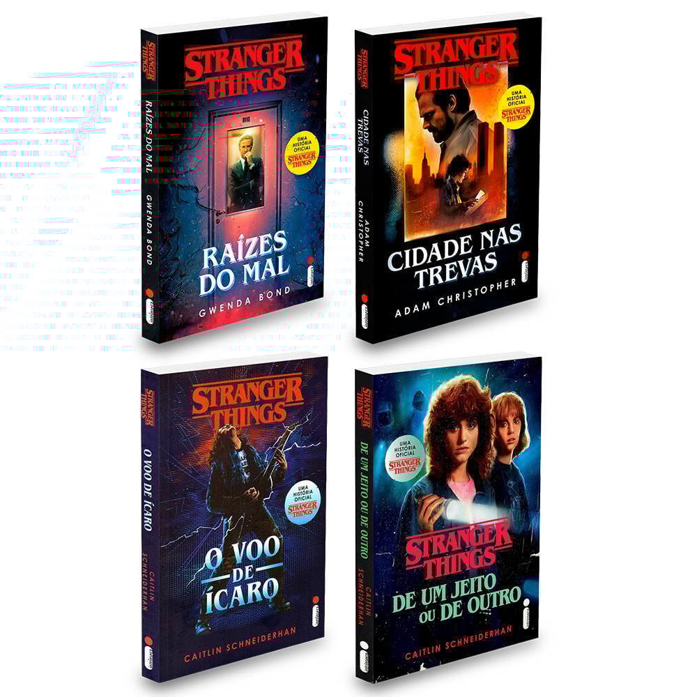 Kit Stranger Things com 4 Livros Oficiais da Série - Boa Nova Atacado