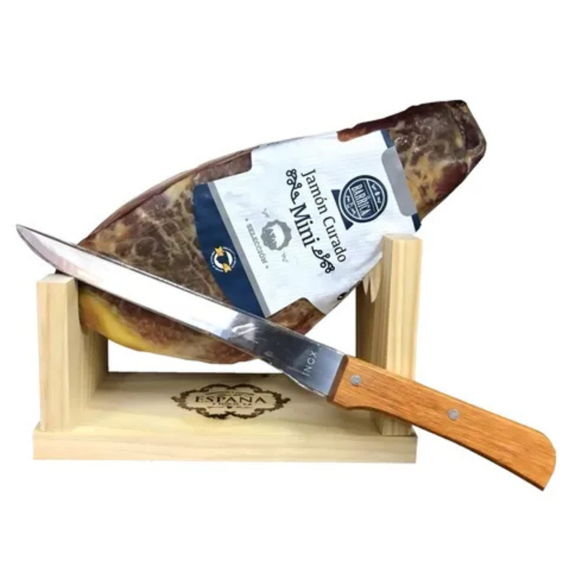 Kit Mini Jamon Presunto Serrano Curado España 1kg - Bacalhau Azeite & Cia