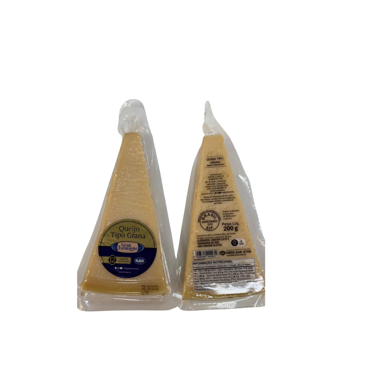 Queijo Gran Formaggio Tipo Grana Fracionado 200g - Bacalhau Azeite & Cia
