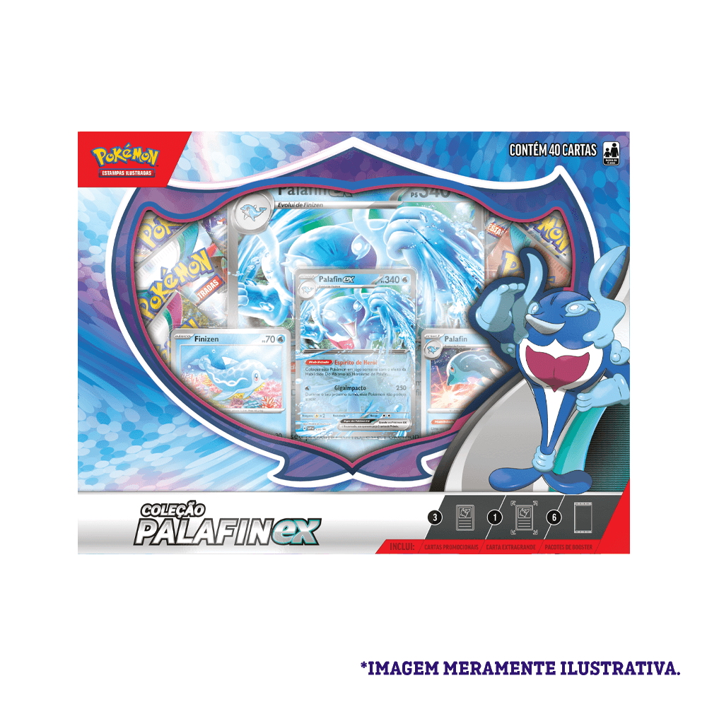 Box Coleção Pokémon TCG Palafin EX - Popular Geek
