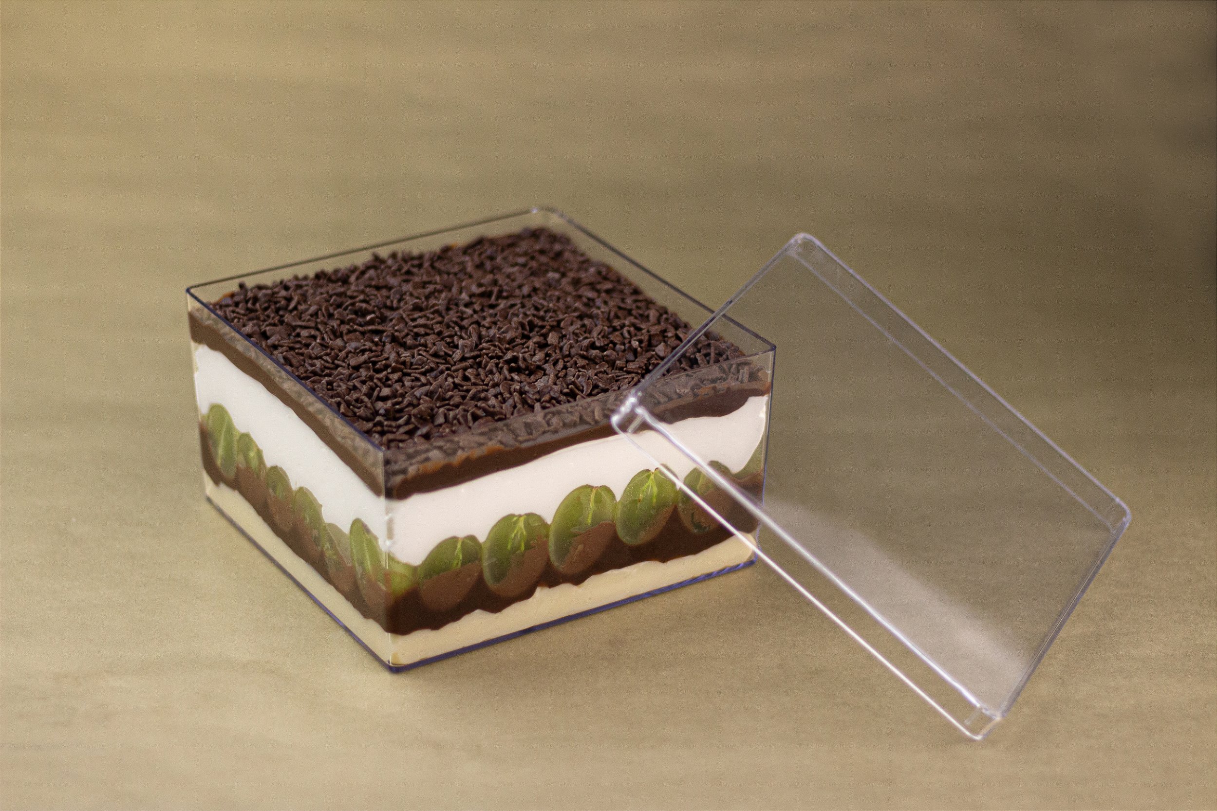 Cake Box Quadrada Acrílico Cristal Tampa 1,5l Transparente - Bretalle