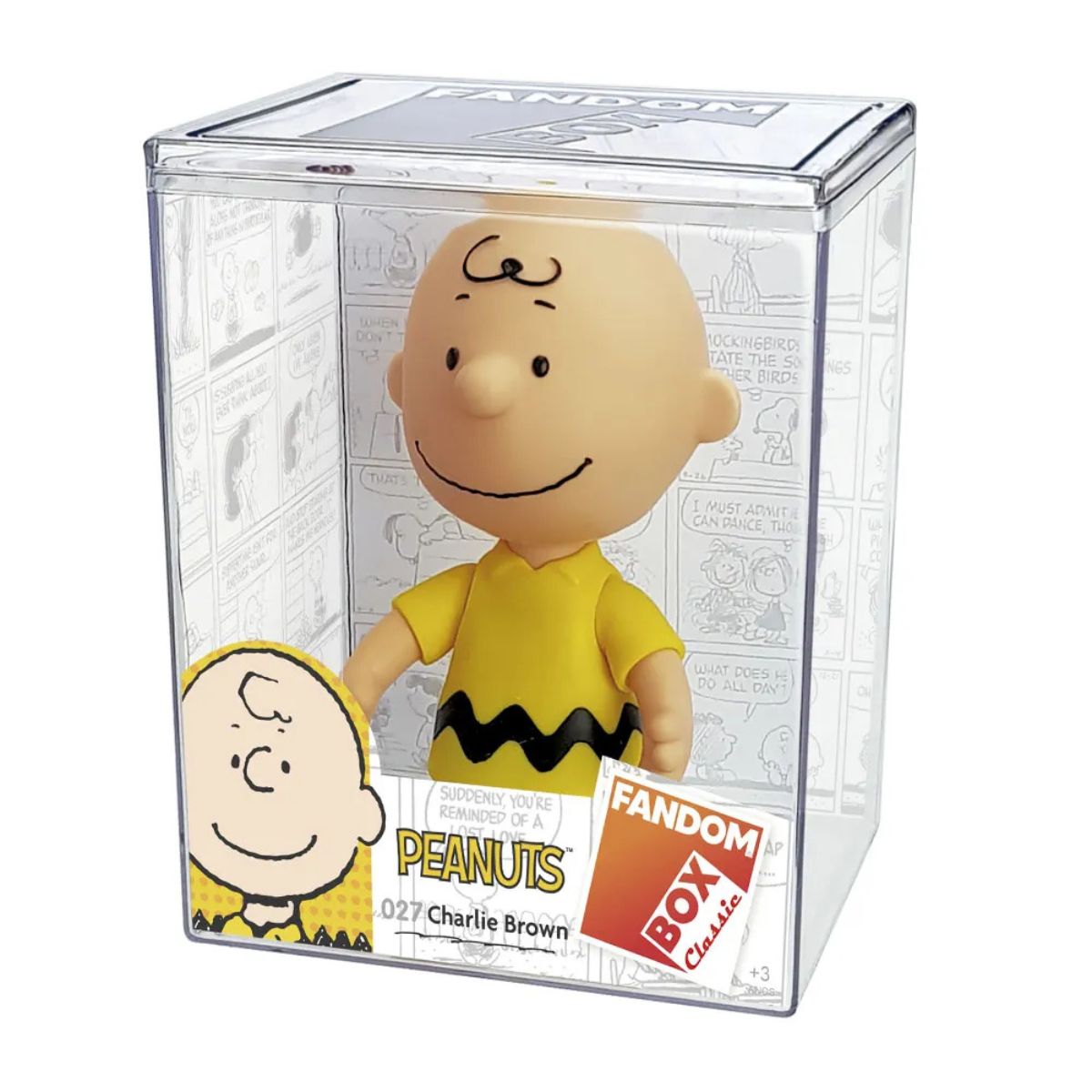 Boneco Colecionável Charlie Brown Peanuts Fandom Box 10x12 Líder Brinquedos - Bretalle