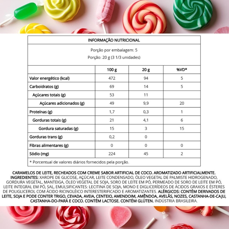 Bala Butter Toffee Coco 100G - Bretalle