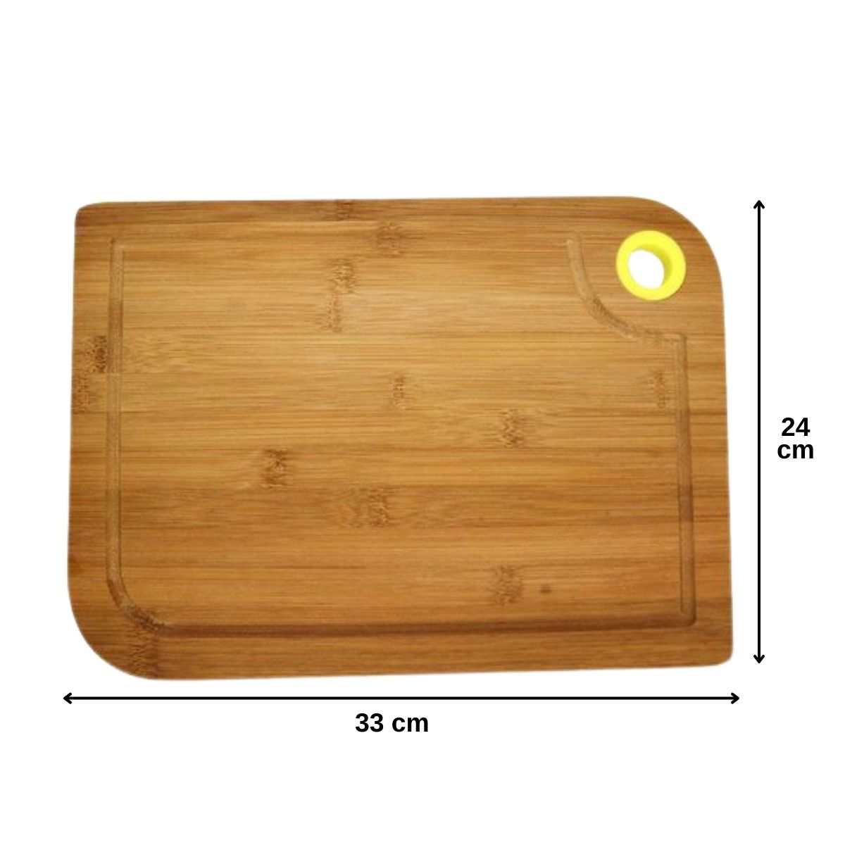 Tábua Corte Bambu Carne Churrasco Com Calha Para Salmora 33x24cm Clink ...