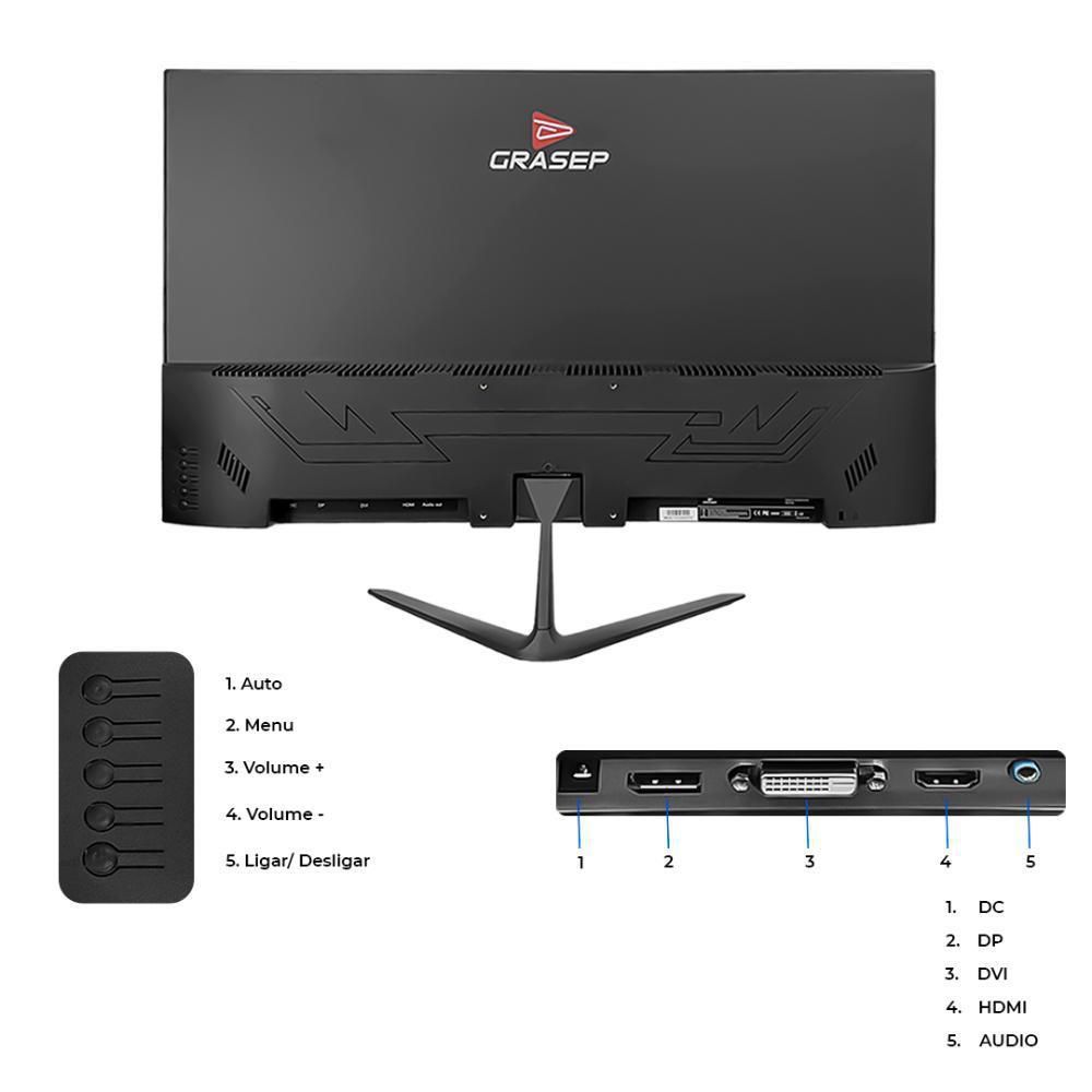MONITOR GAMER 165HZ 1MS IPS D-GM270 27 HDMI DP SOM GRASEP - Vidacom