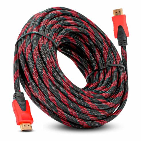CABO HDMI X HDMI 20 METROS REVESTIDO EM NYLON D-H5003 20M GRASEP - Vidacom