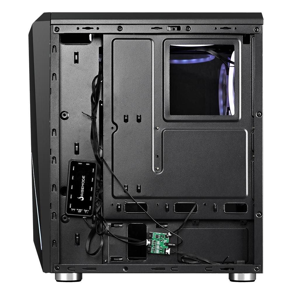 GABINETE GAMER RISE MODE Z2 GLASS RGB 1X FAN VIDRO - Vidacom
