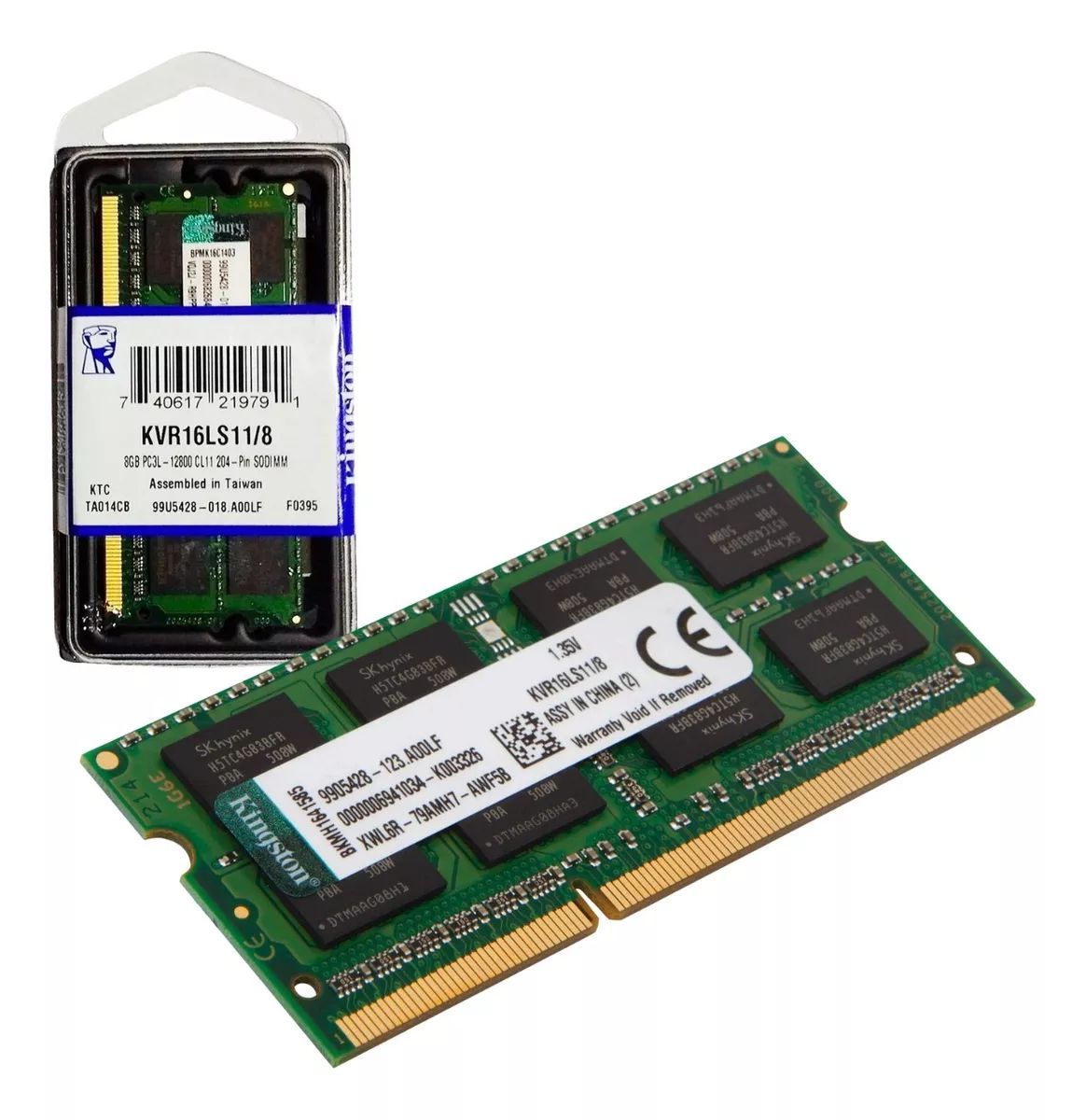MEMORIA NOTEBOOK DDR3 PC3L 8GB 1600 KINGSTON 1,35V KVR16LS11/8 - Vidacom
