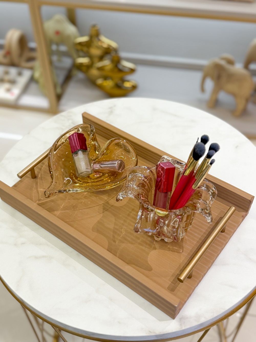 Porta Objetos Murano Coração New Ambar - Labone - Mavih Decor