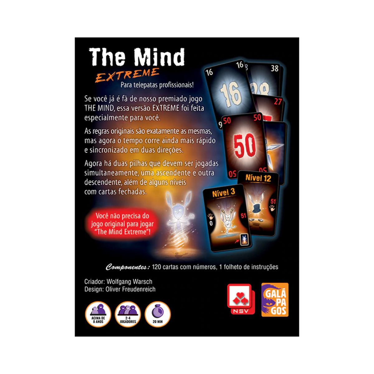 Jogo De Cartas Card Games Para Telepatas The Mind Extreme - Hiper Comercial