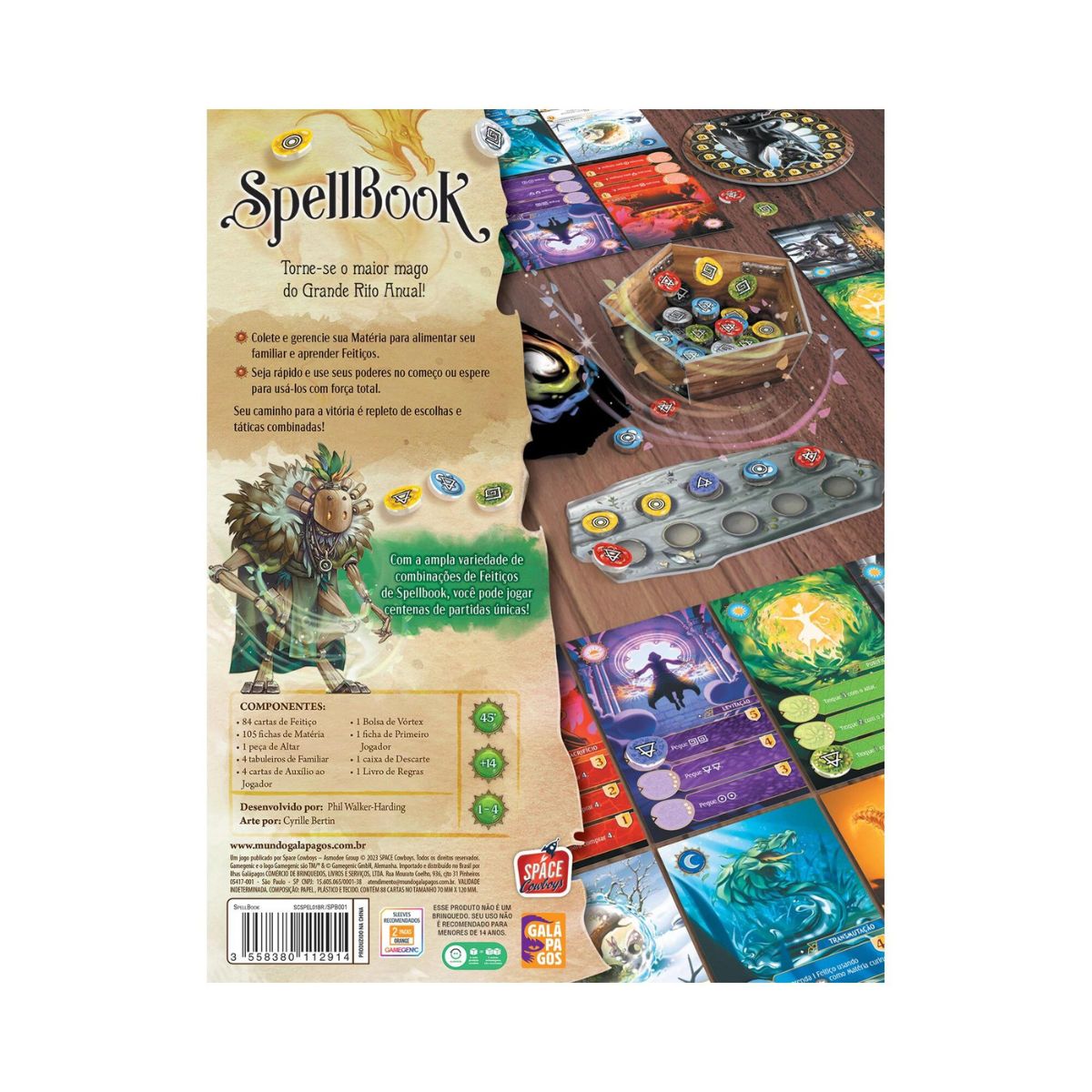 Jogo de Tabuleiro Boardgames RPG SpellBook - Galápagos - Hiper Comercial