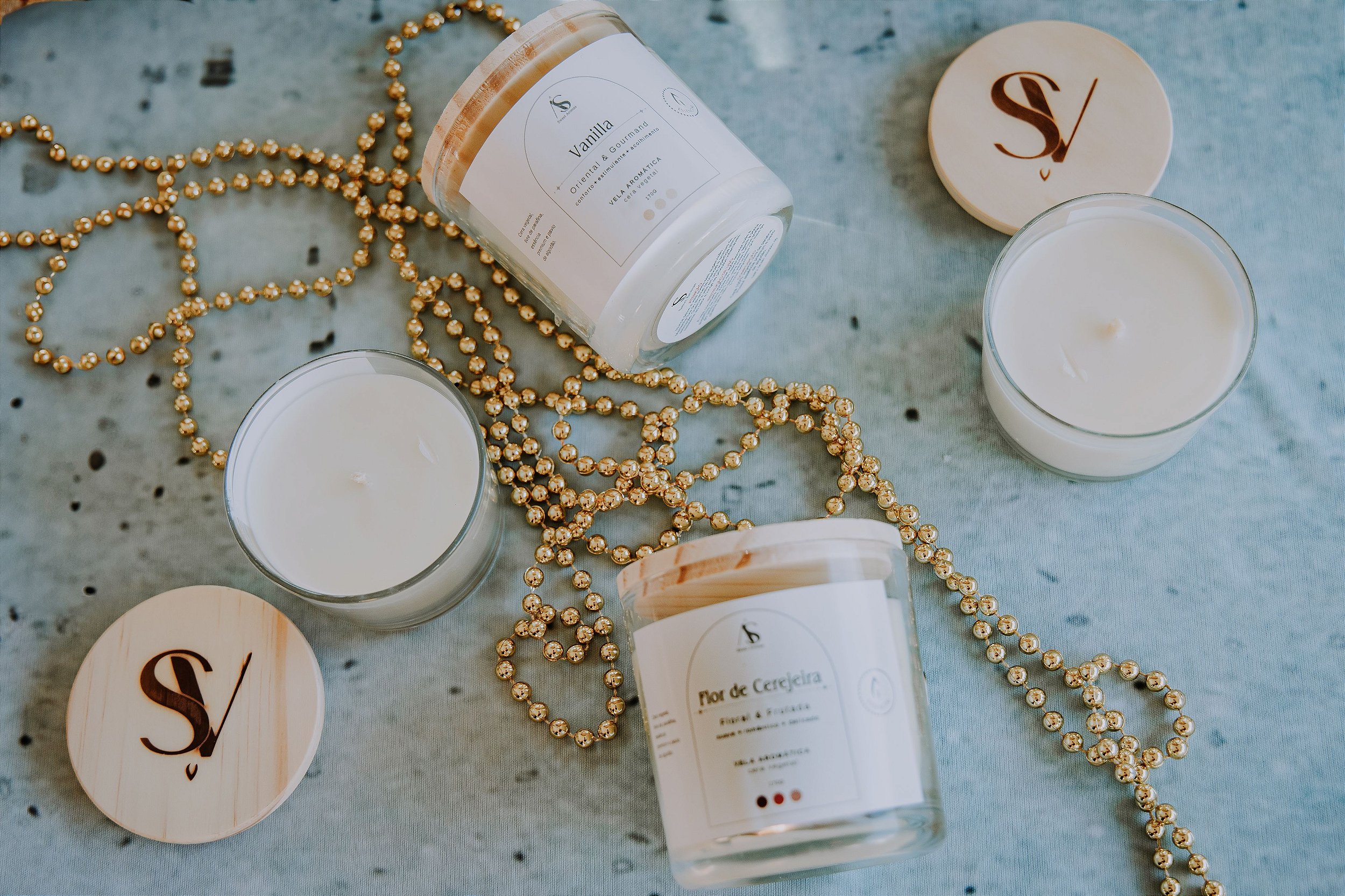 Vela Aromática Perfumada Vanilla Sugar 170g Sweet Aromas - Sweet Aromas