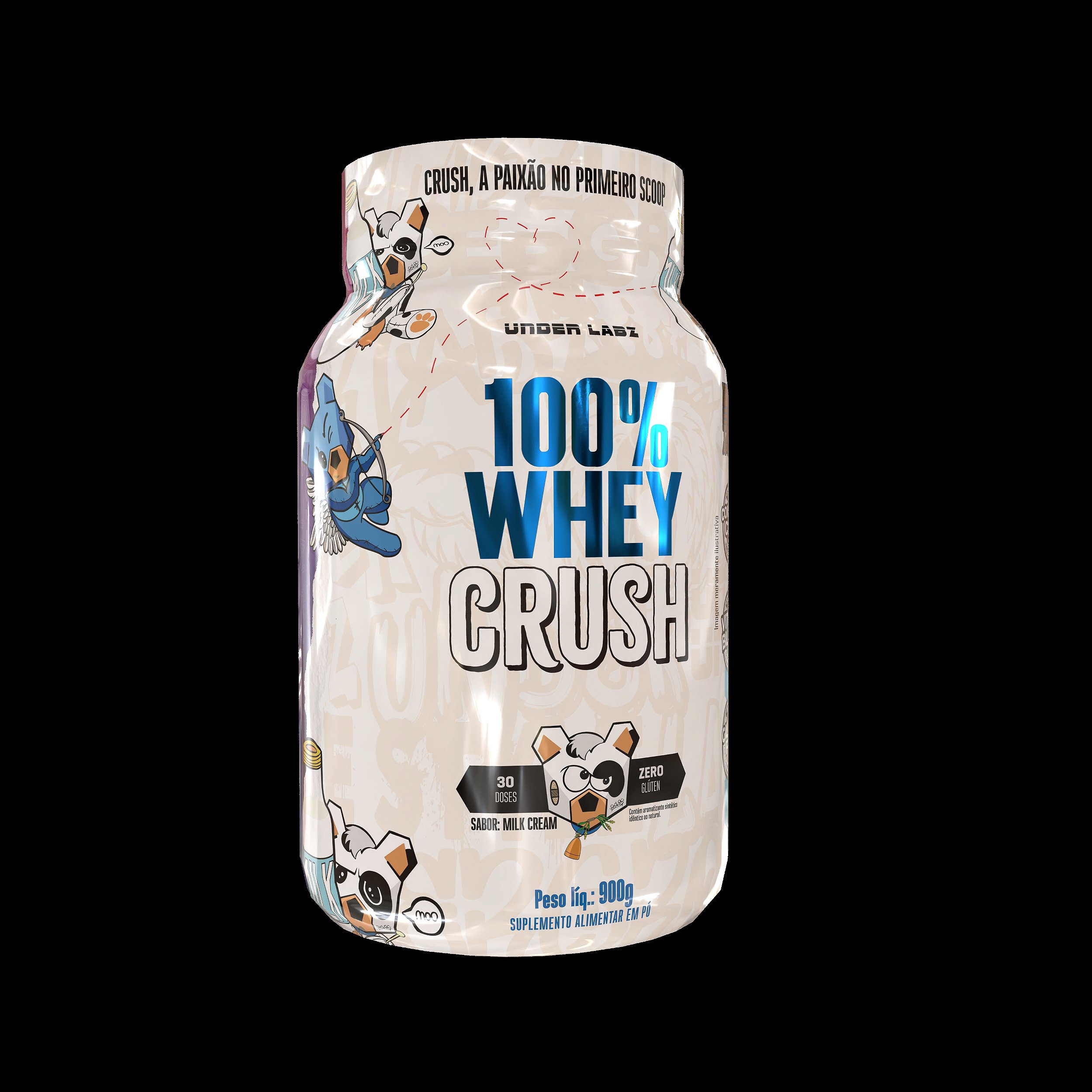 100% Whey Crush Concentrada 900G - UnderLabs - GorikyFit