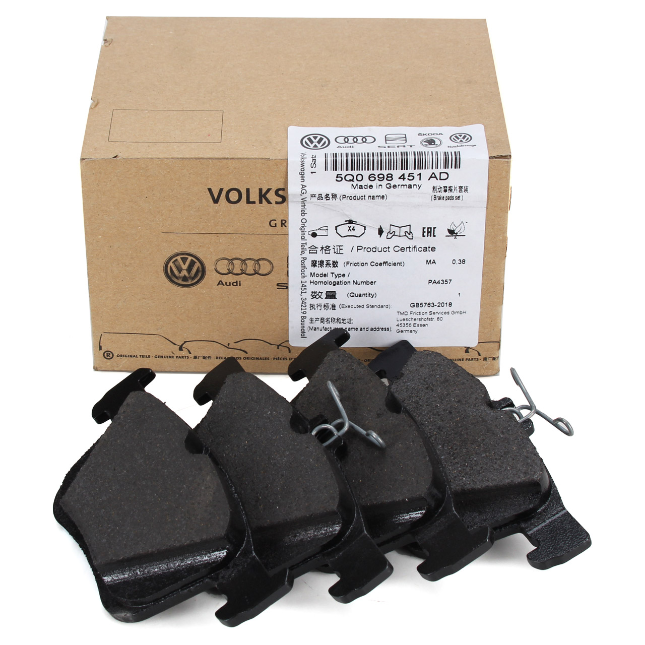 Jogo de Pastilhas de Freio Traseira - Audi A3 - Audi Center Alphaville