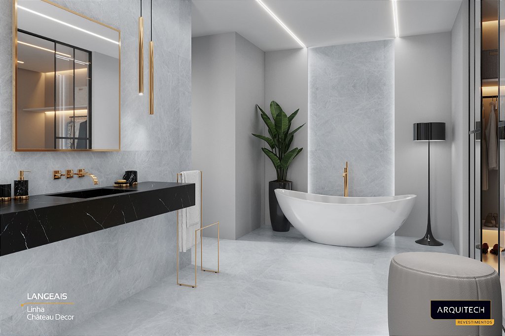 Piso Vinílico Arquitech - Château Decor Langeais - 2mm - 5,08 m2 ...