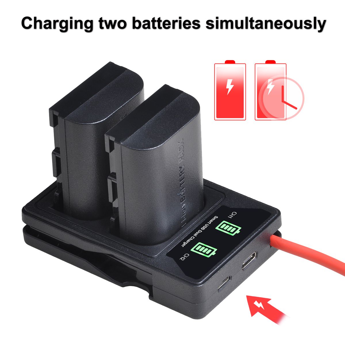 Bateria + Carregador LP-E6 Canon R R5 R6 R7 6D MK II Batmax - Loja da Câmera