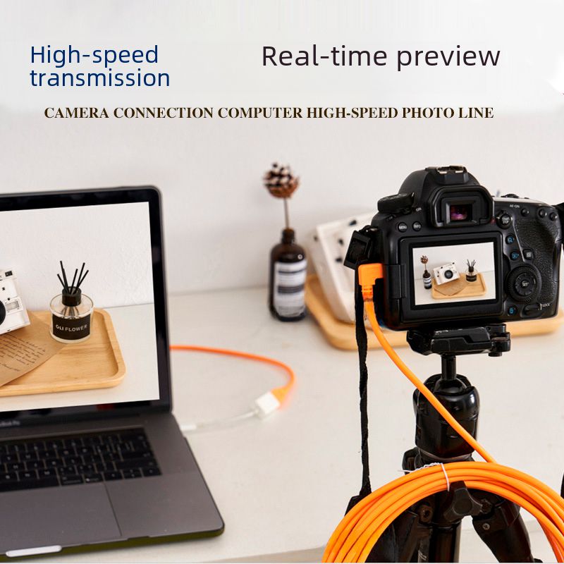 Cabo Tethering Sincronização USB 5m Câmera Canon 5D3 6D 7D - Loja da Câmera