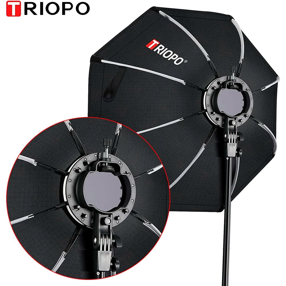 Softbox Octabox Triopo Flash Speedlite V1 AD200 90cm + Grid - Loja da Câmera