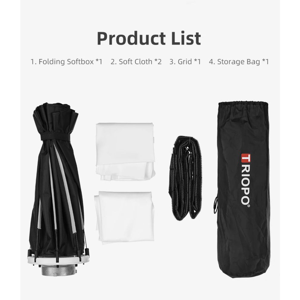 Softbox Octabox Triopo Para Flash Speedlite 55cm + Com Grid - Loja da ...