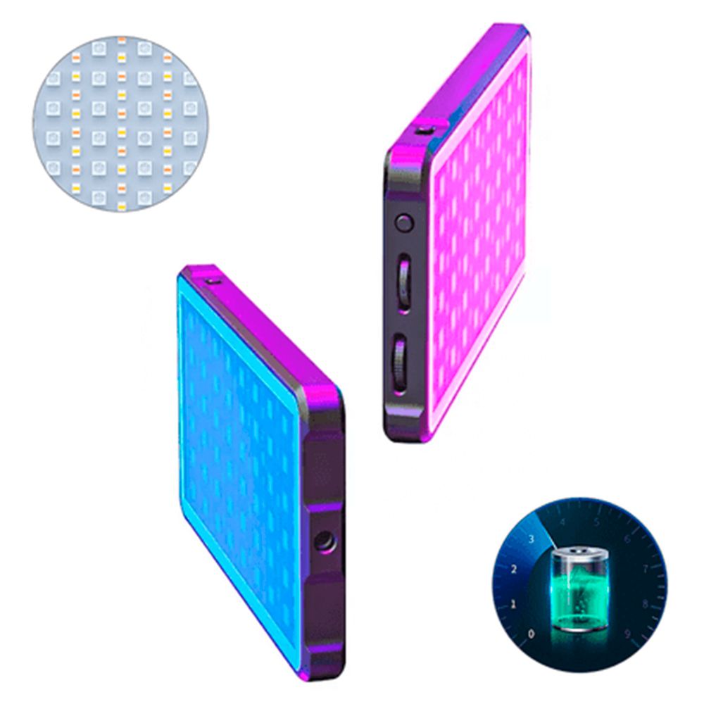 Iluminador LED Mamen CL-C01 RGB 360° Bi-Color 2500K-9000K - Loja da Câmera