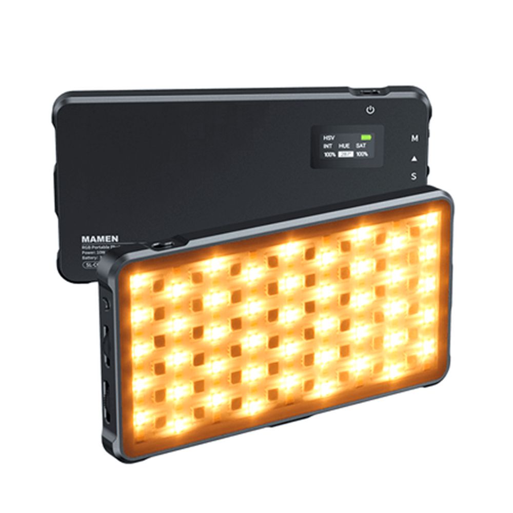 Iluminador LED Mamen CL-C01 RGB 360° Bi-Color 2500K-9000K - Loja da Câmera