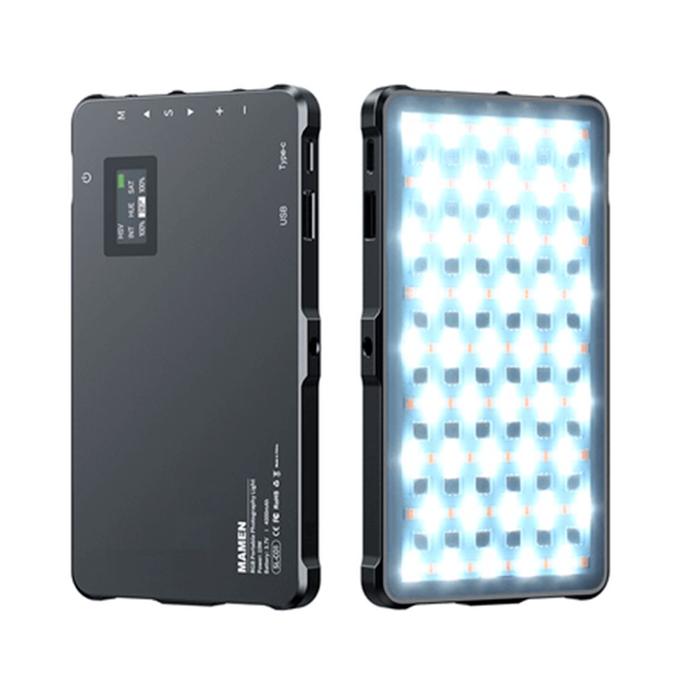 Iluminador LED Mamen CL-C01 RGB 360° Bi-Color 2500K-9000K - Loja da Câmera