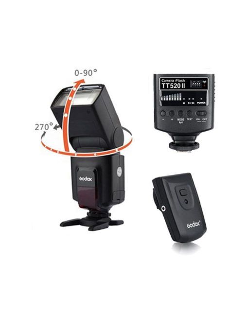 Flash Speedlite Godox TT520 II Para Câmera Com Radio Disparador - Loja ...