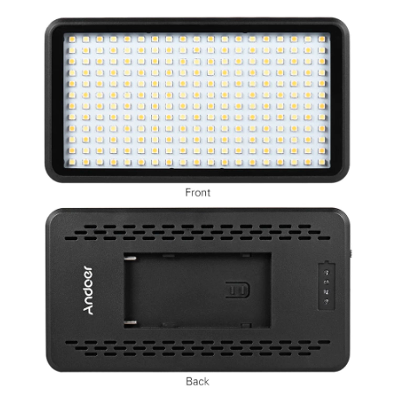 Painel De Led Andoer Ultra Fino 3200k-6k C/ Ball Head + Bat F980 - Loja da Câmera