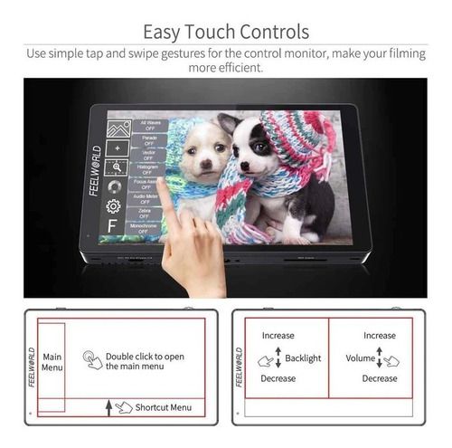 Monitor Feelworld F7 Pro 7pol Touch 3d Lut Hdmi 1920x1200 - Loja da Câmera