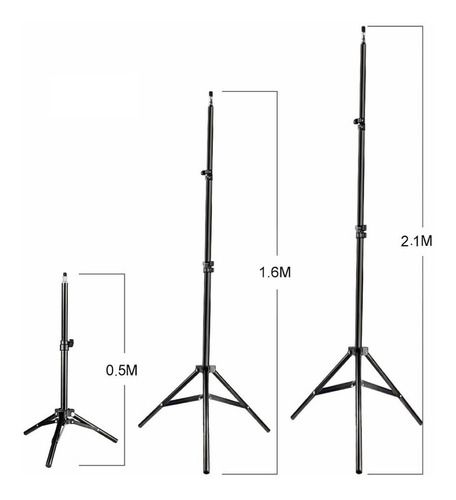 Led Ring Light Grande 36cm + Tripé 2m + 3 Suporte - Loja da Câmera