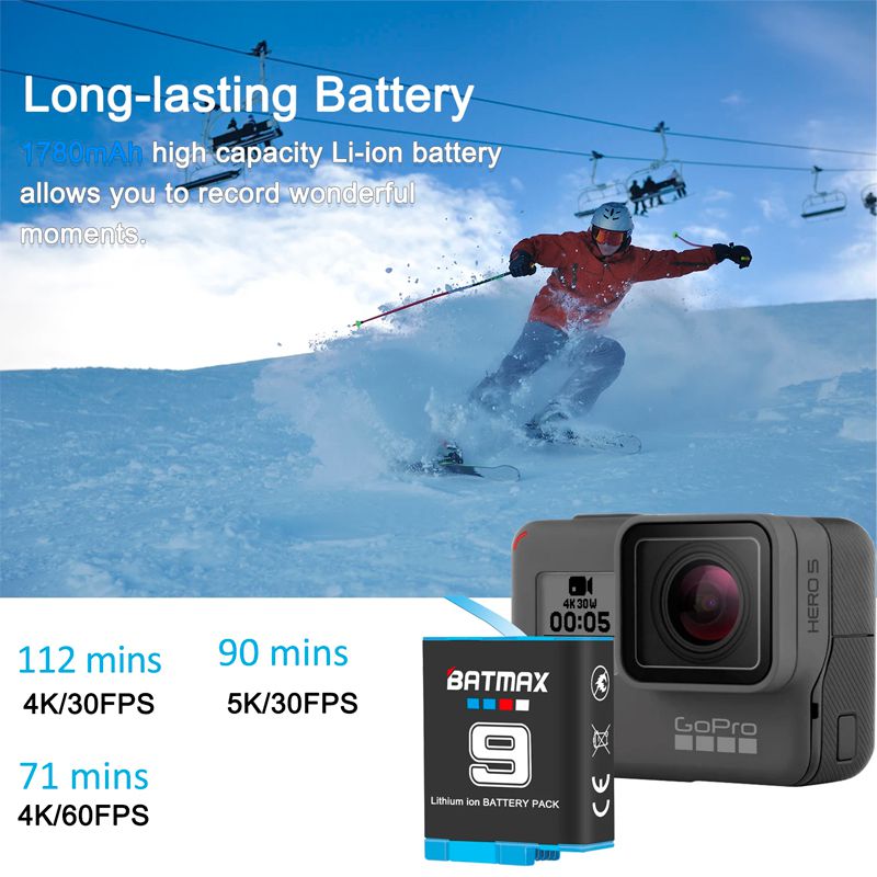 Bateria Batmax Para Gopro Hero 9 Hero 10 Hero 11 - Loja da Câmera