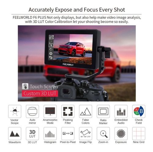 Monitor Feelworld F6 Plus 5.5 4k Touch 3d Lut Pronta Entrega - Loja da ...