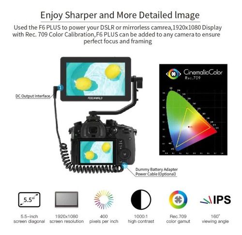 Monitor Feelworld F6 Plus 5.5 4k Touch 3d Lut Pronta Entrega - Loja da ...