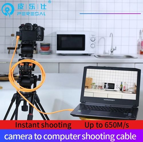 Cabo 5m Usb C 3.0 P/ Micro B Canon 5d4 5dsr, Nikon D810 D850 - Laranja ...