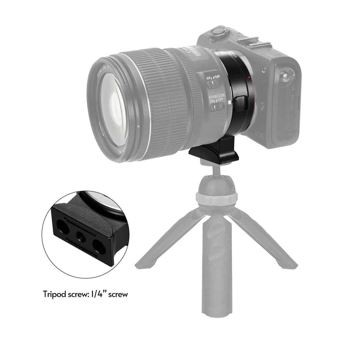 Adaptador De Lente Canon EF - EOS R Com Auto Foco Andoer - Loja da Câmera