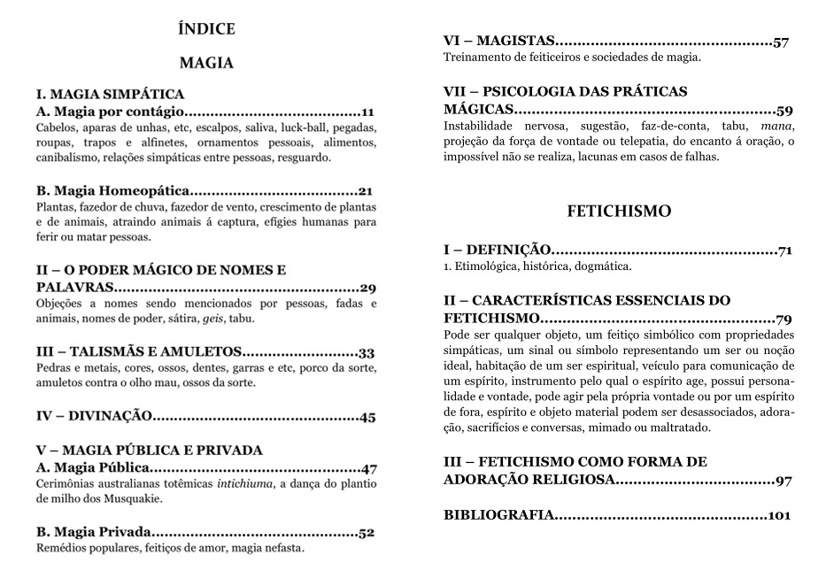 Magia e Fetichismo - Editora Manus Gloriae